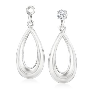 ross-simons sterling silver teardrop earring jackets