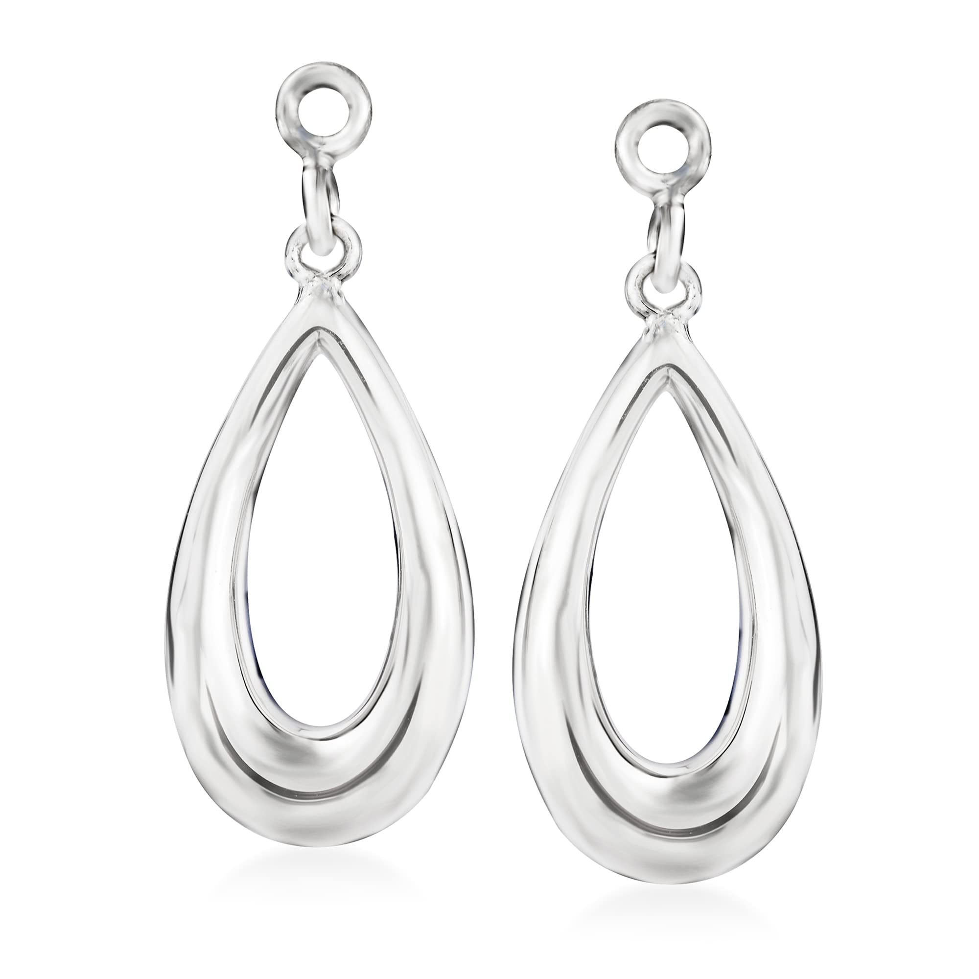 Ross-Simons Sterling Silver Teardrop Earring Jackets