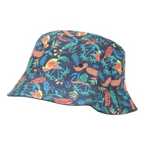 Mountain Warehouse Kids Reversible Bucket Hat - Summer, Girls Boys Navy Small/Medium