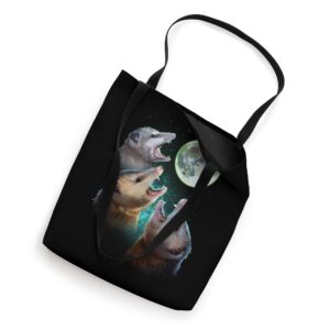 Three Opposum Moon With 3 Possums And Dead Moon Costume Tote Bag