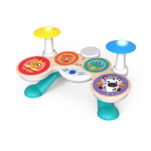 baby einstein together in tune drums​ safe wireless wooden musical toddler toy, magic touch collection, age 12 months+