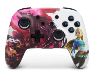 powera enhanced wireless controller for nintendo switch - blood moon zelda, nintendo switch lite, gamepad, game controller, bluetooth controller, rechargeable - nintendo switch