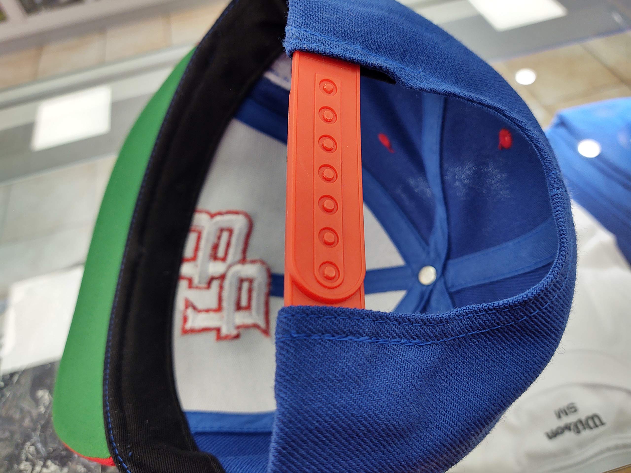 Puerto Rico Snap Back Caps with Embroidery PR Logo (Snapback Royal Blue/Red/PR)