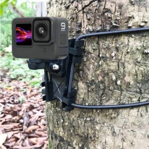 Universal Tree/Net/Backstop Chain Link Fence Mount Compatible for Action Camera/Digital Camera/Smartphone/Trail Cameras for Softball, Baseball, Tennis, and Football Games Recording