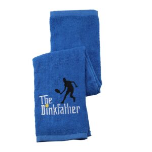 pickleball towel the dinkfather pickleball embroidered sports teem hand towel gift for pickleball player (the dinkfather towel)