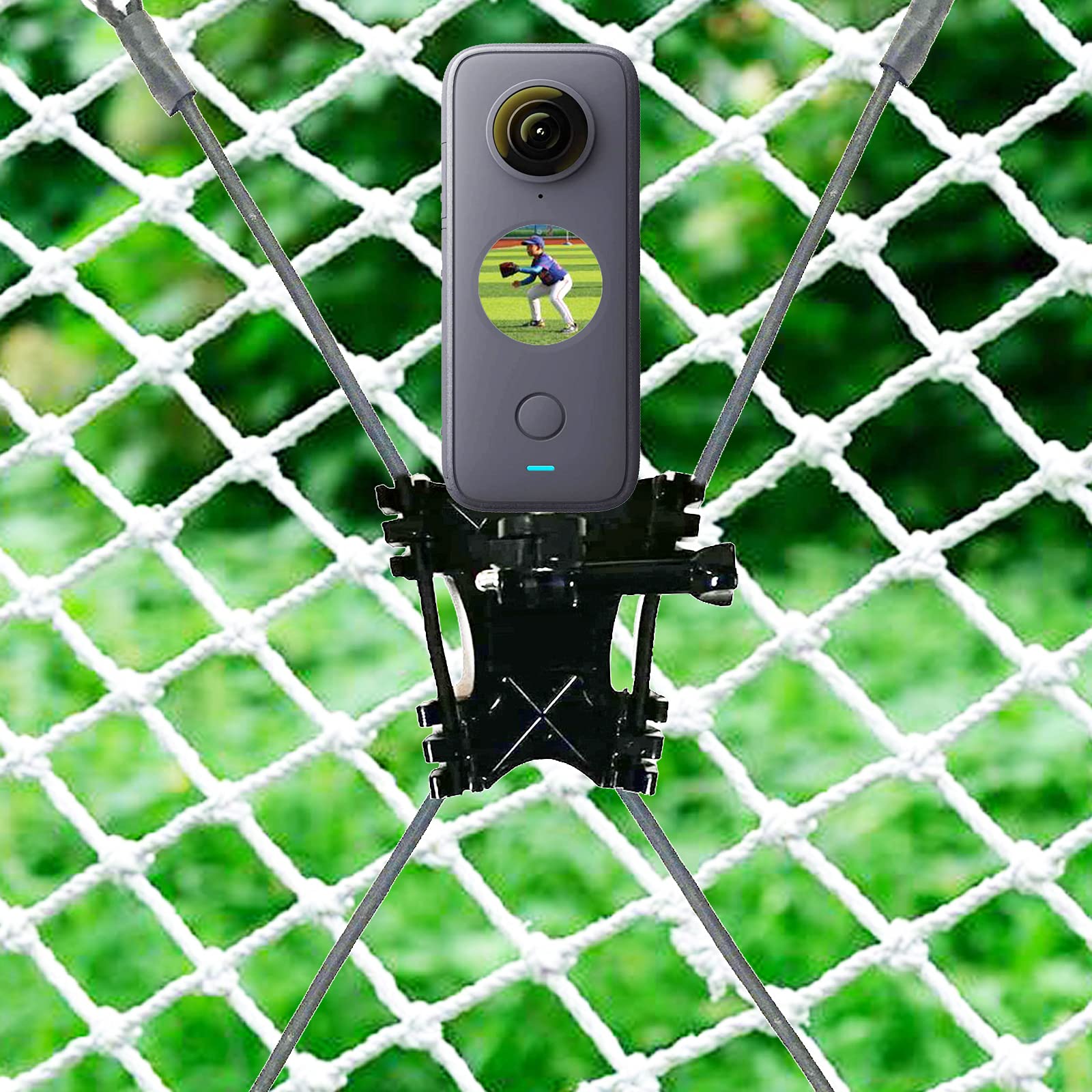 Universal Tree/Net/Backstop Chain Link Fence Mount Compatible for Action Camera/Digital Camera/Smartphone/Trail Cameras for Softball, Baseball, Tennis, and Football Games Recording