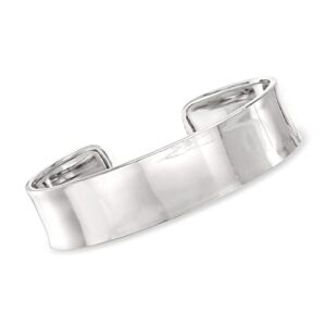 ross-simons italian sterling silver polished cuff bracelet. 7 inches