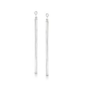 Ross-Simons Sterling Silver Linear Drop Earring Jackets