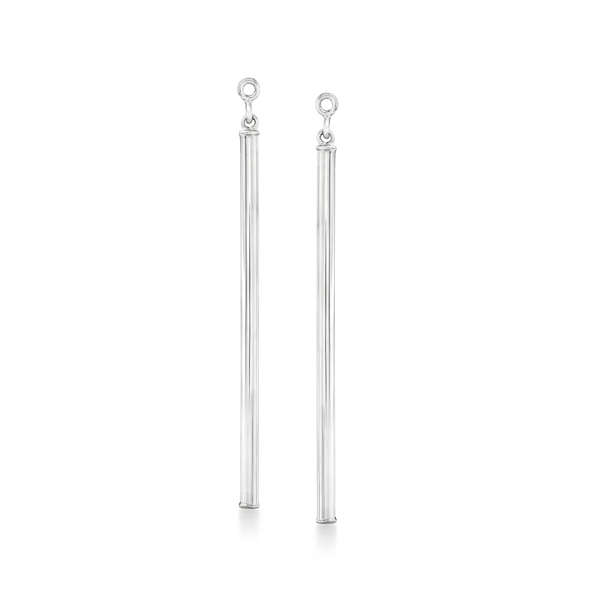 Ross-Simons Sterling Silver Linear Drop Earring Jackets