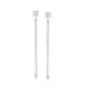 Ross-Simons Sterling Silver Linear Drop Earring Jackets