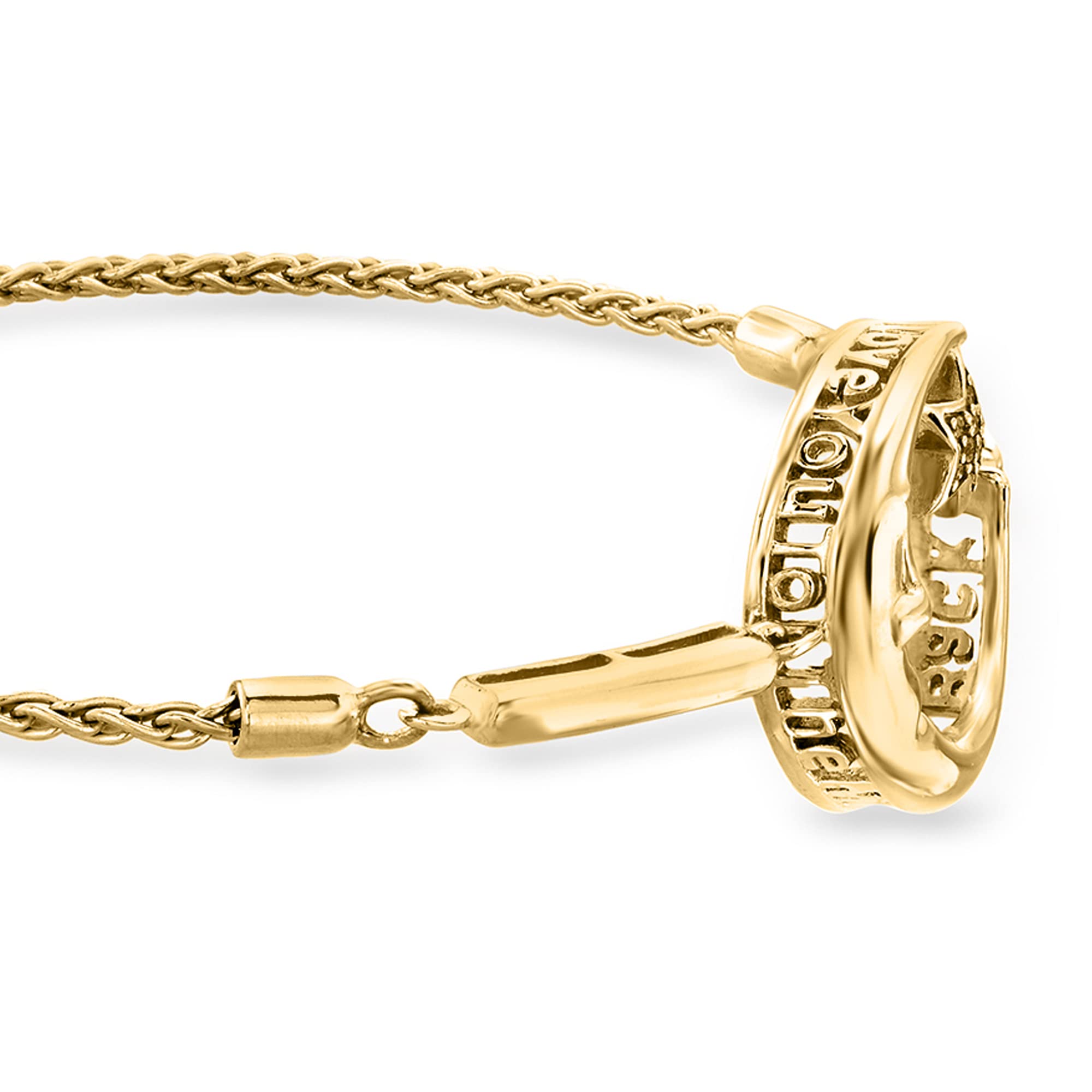 Ross-Simons Diamond-Accented "Love You To The Moon and Back" Star and Moon Bolo Bracelet in 18kt Gold Over Sterling