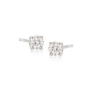 ross-simons 0.15 ct. t.w. diamond stud earrings in 14kt white gold