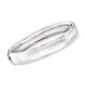 ross-simons 12mm sterling silver bangle bracelet. 8 inches