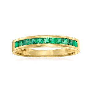 ross-simons 0.50 ct. t.w. emerald ring in 14kt yellow gold. size 8