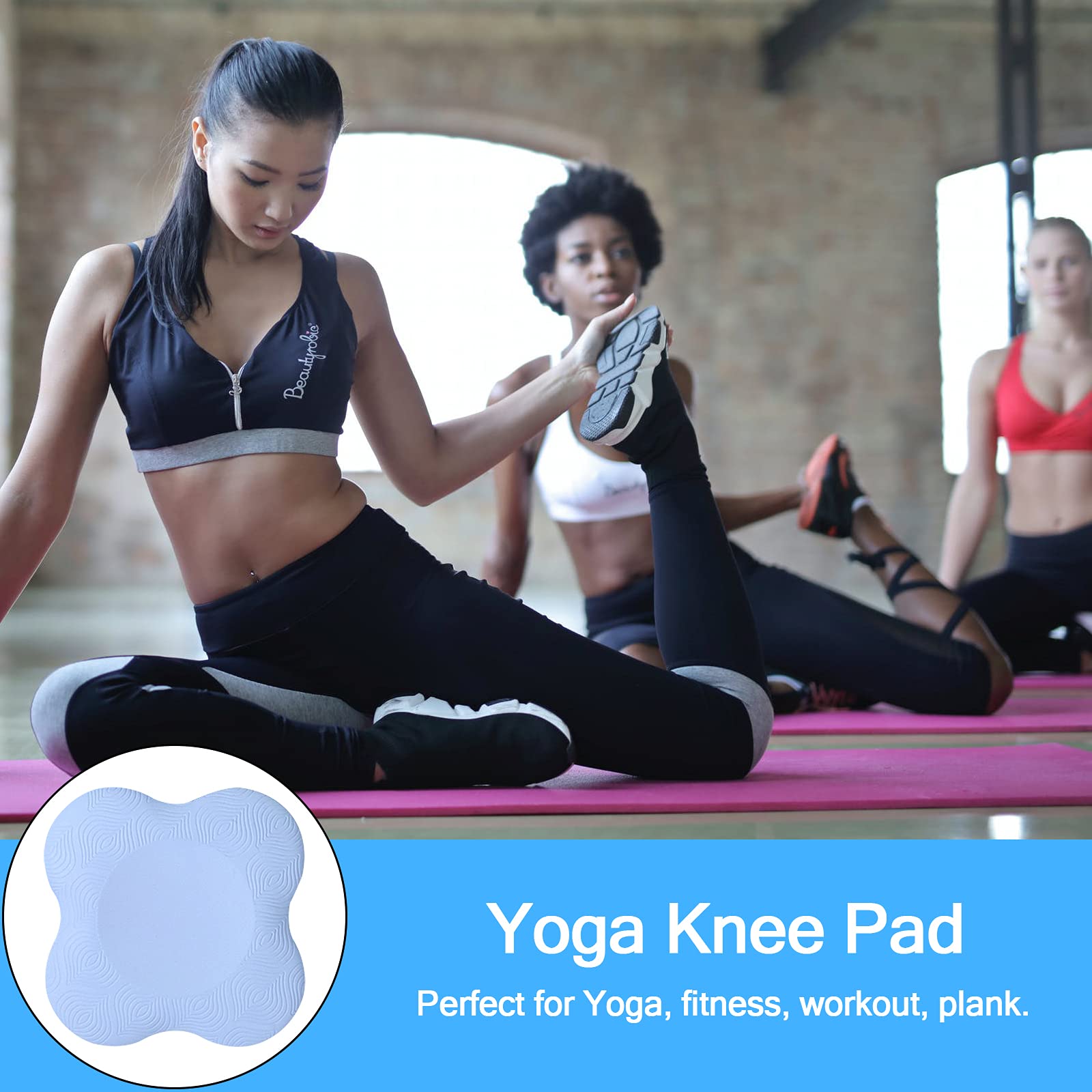 JADE KIT 2 PCS Yoga Knee Pads Anti Slip Yoga Support Foam Pads for Women and Men, yoga kneeling pad for Protecting Knees Elbows Wrist Hands, Blue