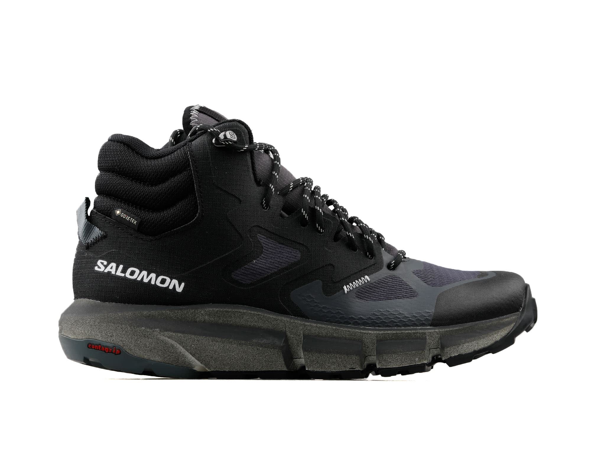 SALOMON Men's Camping & Hiking Shoes, Ebony Black Stormy Weather, 12 AU