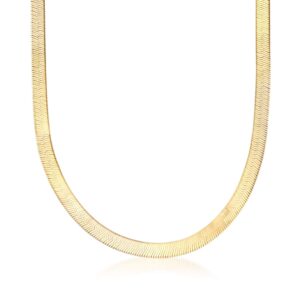 ross-simons italian 6mm herringbone chain necklace