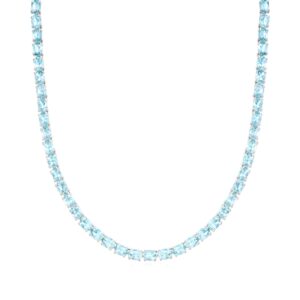 ross-simons gemstone tennis necklace in sterling silver