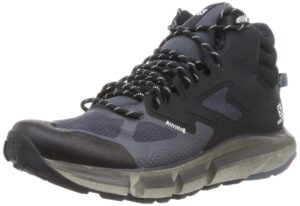 salomon men's camping & hiking shoes, ebony black stormy weather, 12 au