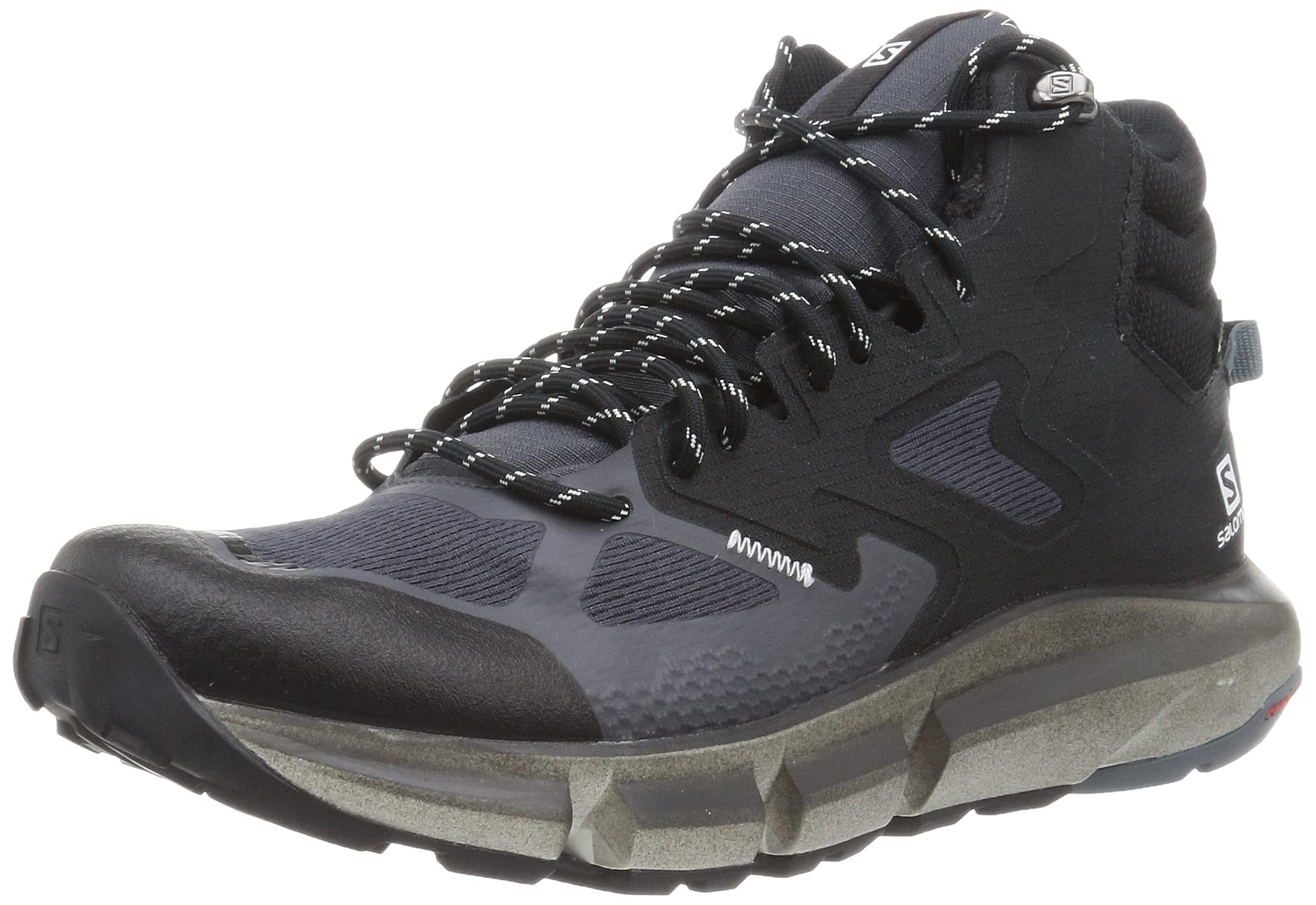 SALOMON Men's Camping & Hiking Shoes, Ebony Black Stormy Weather, 12 AU