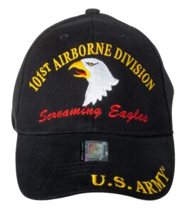 101st airborne division screaming eagles embroidered cap hat - adjustable buckle closure black