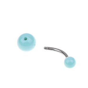 Memsion 14G Belly Button Ring Surgical Steel Belly Piercing Jewelry 20 Pieces Belly Button Rings Packs Plastic Barbell Navel Piercing Jewelry Belly Rings for Women