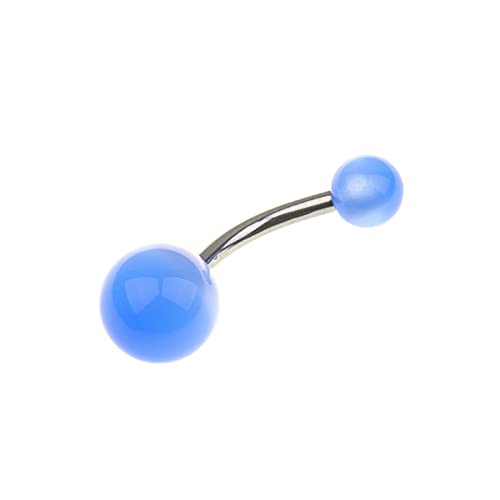 Memsion 14G Belly Button Ring Surgical Steel Belly Piercing Jewelry 20 Pieces Belly Button Rings Packs Plastic Barbell Navel Piercing Jewelry Belly Rings for Women