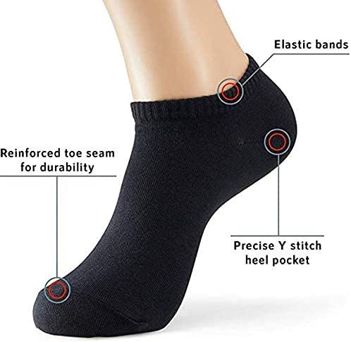 Trail maker 100 Pack Socks for Men Ankle Socks Size 10-13 Black Cotton Socks Bulk Pack for Homeless Men, Donations