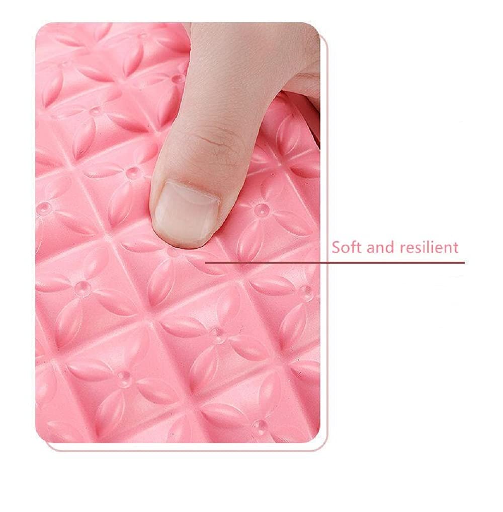 Tpe Yoga Mat Two-Color Thickened Exercise Mat Widened and Lengthened 6MM Fitness Mat Dance Exercise Mat (Pink)