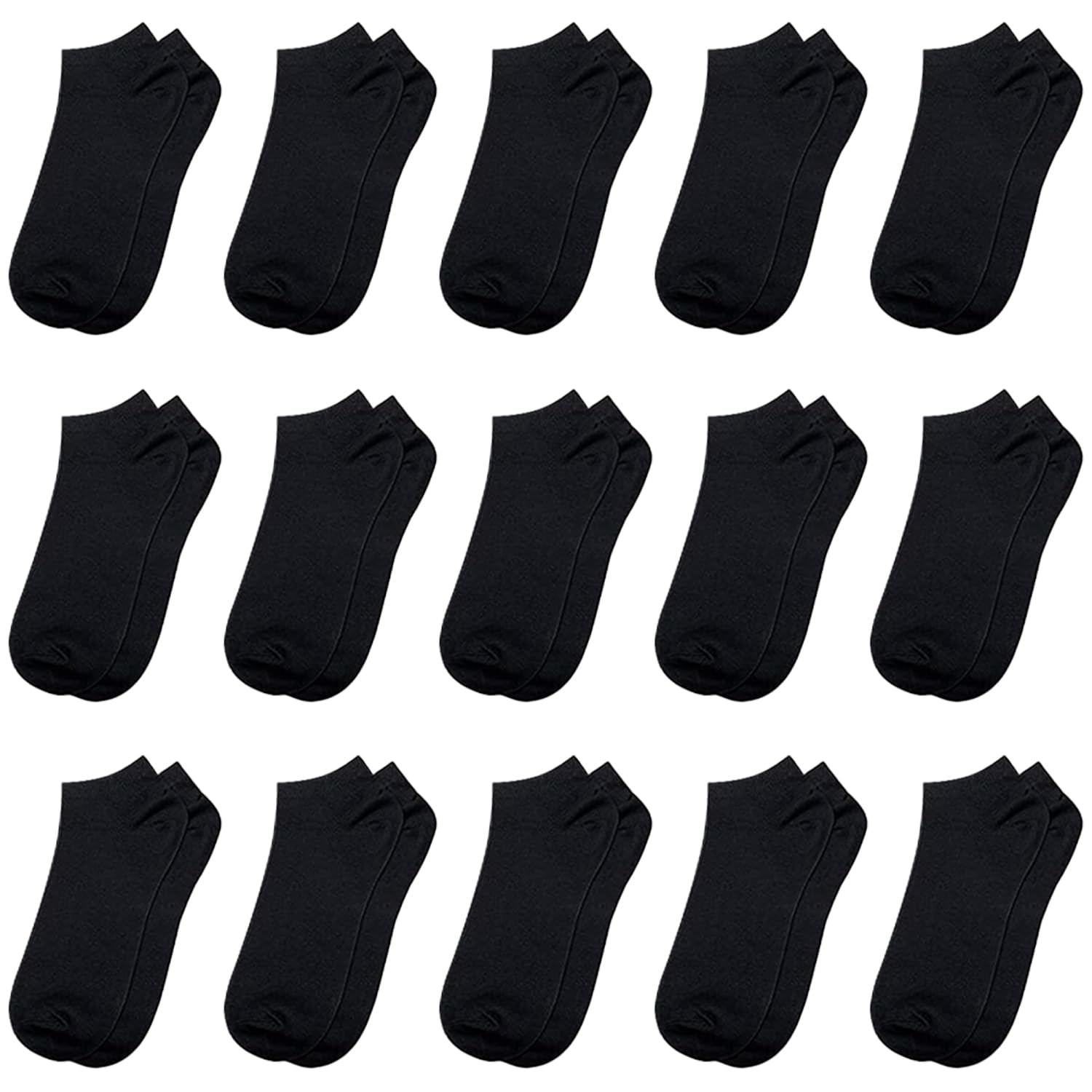 Trail maker 100 Pack Socks for Men Ankle Socks Size 10-13 Black Cotton Socks Bulk Pack for Homeless Men, Donations