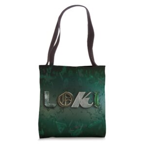 marvel studios loki series logo tote bag