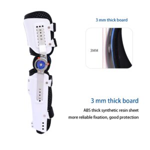 Hinged ROM Knee Brace Adjustable Post Op Knee Immobilizer for ACL MCL and PCL Injury Arthritis After Surgery Orthosis Stabilizer Women Men Knee Support Orthopedic Guard Protector