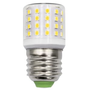 led refrigerator light bulb 4w 40w equivalent e26 medium base compact corn lamp t10 tubular a15 fridge freezer waterproof appliance ceiling fans home lighting 100-265v daylight white 5000k, pack of 1