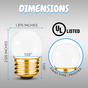 OHLECTRIC S11Ceramic White Night Light Bulbs | 7.5W Incandescent Light Bulbs with E26 Medium Base | 40L Bulb Ideal for Home Decor | Pack of 10, OL-45569