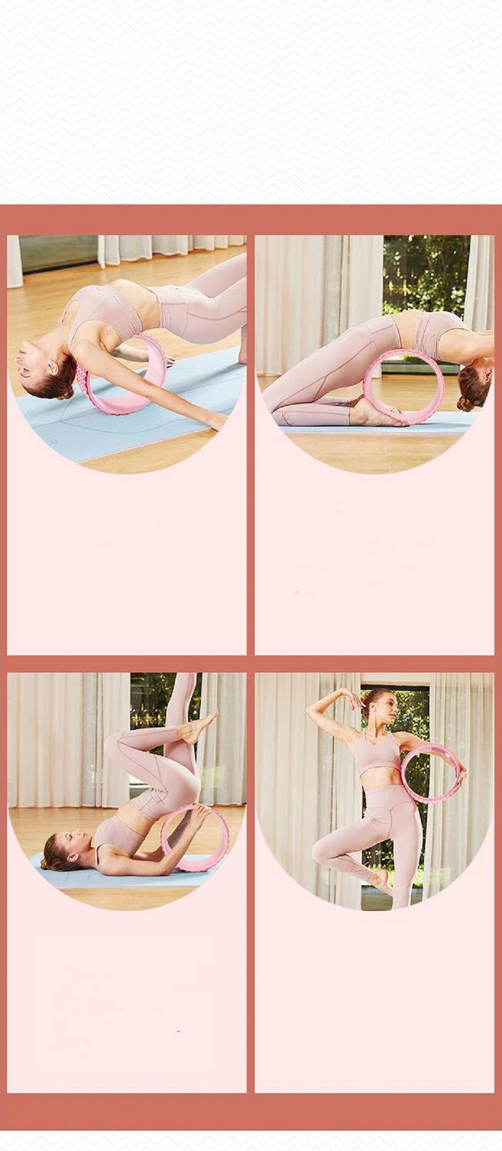 Tpe Yoga Mat Two-Color Thickened Exercise Mat Widened and Lengthened 6MM Fitness Mat Dance Exercise Mat (Pink)