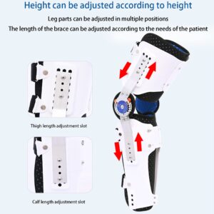 Hinged ROM Knee Brace Adjustable Post Op Knee Immobilizer for ACL MCL and PCL Injury Arthritis After Surgery Orthosis Stabilizer Women Men Knee Support Orthopedic Guard Protector