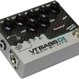 Tech 21 SansAmp Character Series VT Bass DI Bundle with 3 MXR Patch Cables and Dunlop Pick Pack