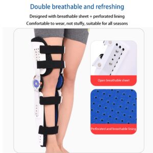 Hinged ROM Knee Brace Adjustable Post Op Knee Immobilizer for ACL MCL and PCL Injury Arthritis After Surgery Orthosis Stabilizer Women Men Knee Support Orthopedic Guard Protector