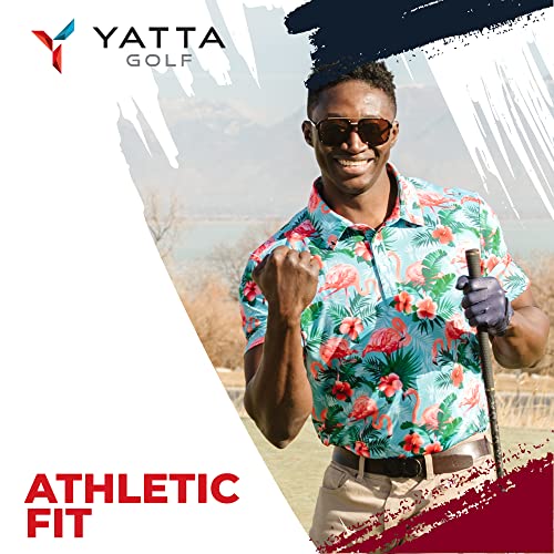 YATTA GOLF Athletic Performance Golf Shirt for Men - (3X-Large) - Dry-fit Comfort, Moisture Wicking, 4-Way Stretch, Short Sleeve Casual Polo Shirt