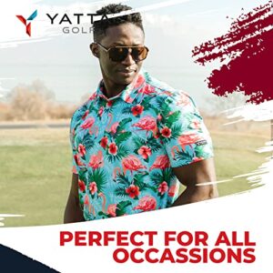 YATTA GOLF Athletic Performance Golf Shirt for Men - (3X-Large) - Dry-fit Comfort, Moisture Wicking, 4-Way Stretch, Short Sleeve Casual Polo Shirt