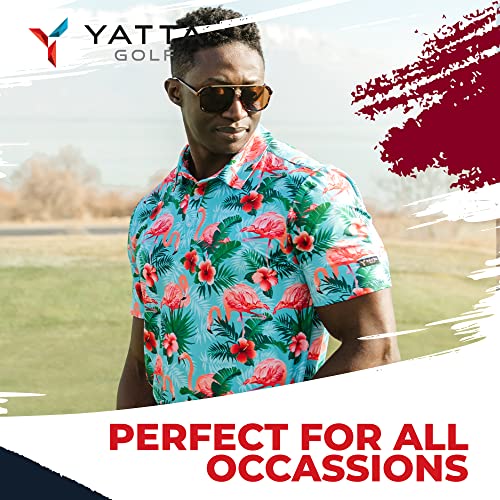 YATTA GOLF Athletic Performance Golf Shirt for Men - (3X-Large) - Dry-fit Comfort, Moisture Wicking, 4-Way Stretch, Short Sleeve Casual Polo Shirt