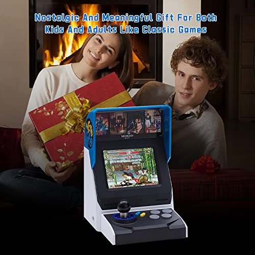 NEOGEO Mini Arcade International Version, 40 Pre-Loaded Classic SNK Games:The KING of The FIGHTERS / METAL SLUG and More, Built-in Clearly 3.5”LCD Screen, HDMI and 2 Gamepad Ports