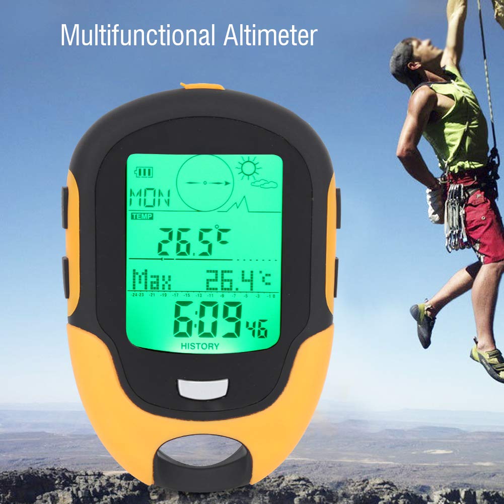 OUKENS Other Fishing Tools and Accessories Altimeter, FR500 Outdoor Multifunctional Car Altimeter Barometer Thermometer