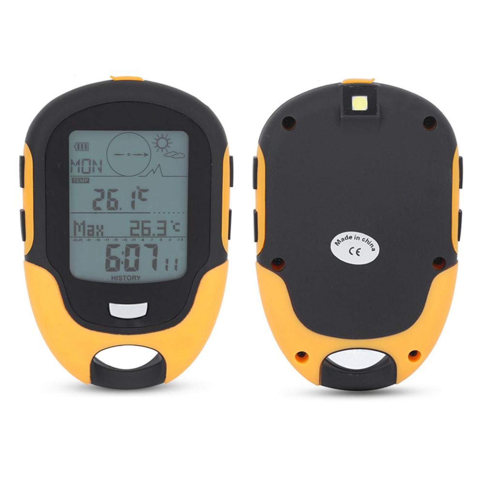 OUKENS Other Fishing Tools and Accessories Altimeter, FR500 Outdoor Multifunctional Car Altimeter Barometer Thermometer