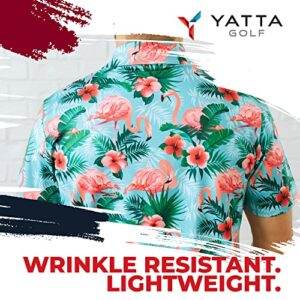 YATTA GOLF Athletic Performance Golf Shirt for Men - (3X-Large) - Dry-fit Comfort, Moisture Wicking, 4-Way Stretch, Short Sleeve Casual Polo Shirt