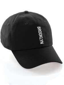 daxton vertical usa cities baseball dad hat unstructure low profile strapback,brooklyn,black hat