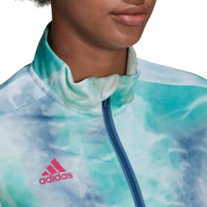 adidas Women's Regular Tiro Jacket, Altered Blue/Mint Rush/White, Small