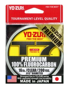 yo-zuri t-7 premium fluorocarbon 200 yard spool 16lb