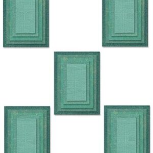 Sizzix Framelits Die Set 25PK-Stacked Tiles Rectangles by Tim Holtz, 665433, Multicolor