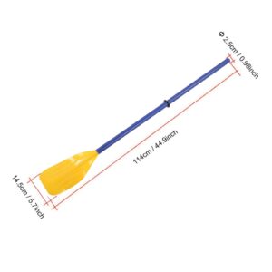 Rowing Oars, 45in ABS Plastic Detachable Oar Two Person Boat Paddle for Rubber Canoes Lifeboats Leisure Using Water Sports Accessory (2 Pieces)